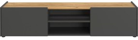 Antracitový TV stolek 164x35 cm Schlangen – Germania