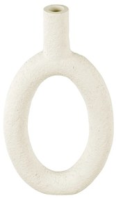 Váza oválná ve tvaru prstenu Ring Oval High pískově slonová kost Present Time