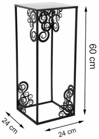 Stojan na květiny 60x24 cm černá