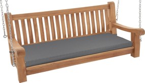 Houpací lavice Joyce s sedací polštář 150 cm + teak – tmavě šedá