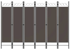 6dílný paraván antracitový 240 x 180 cm 320713