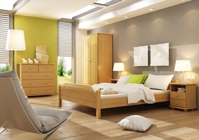 Casarredo - Komfort nábytek Masivní postel KL-146, 90x200, borovice, výběr moření | barva: moření gray