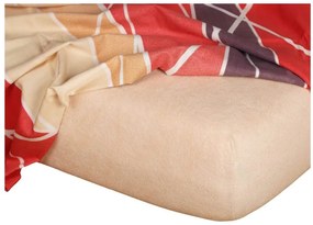 DADKA Froté prostěradlo medové Rozměr 100x220x20