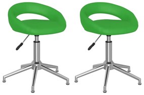 Petromila Otočné jídelní židle 2 ks zelené umělá kůže