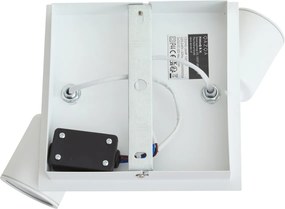 Moderní koupelnové bodové svítidlo bílé čtvercové 2-světelné IP44 - Ducha