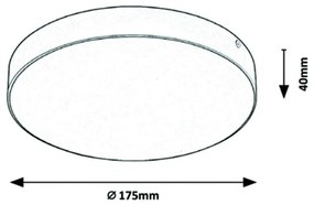 Rabalux LED venkovní stropní svítidlo TARTU 18W | 1800lm | 2800-6000K CCT | IP44 - bílá