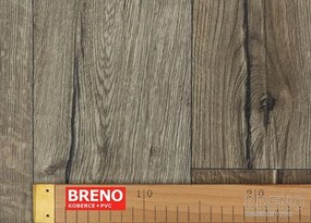 Breno PVC CALLISTO Hunter Oak S46 – tmavé dřevo, šíře 300 cm