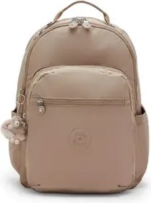 Kipling SEOUL Tan Beige / Školní batoh / Na notebook / Polyamid / Vodě