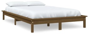 Rám postele medově hnědý masivní borovice 150 x 200cm King Size,  820549