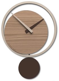 Designové kyvadlové hodiny 11-010 CalleaDesign Eclipse 51cm (více barevných variant) Barva vínová červená-65 - RAL3003 Dýha černý ořech - 85