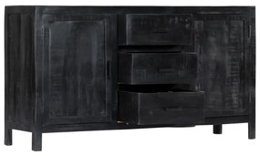 vidaXL Příborník černý 147 x 40 x 80 cm masivní mangovníkové dřevo