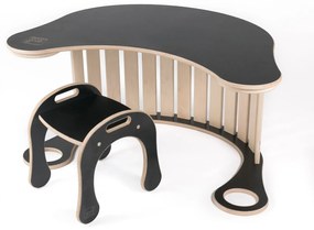 Montessori dřevěná houpačka - set se stolečkem a stoličkou