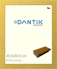 DANTIK rámeček 40x50 | RETRO žlutá (Plexi Čiré)