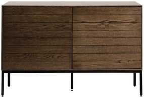 OnaDnes -20% Tmavě hnědá dubová komoda Unique Furniture Modica 120 x 45 cm