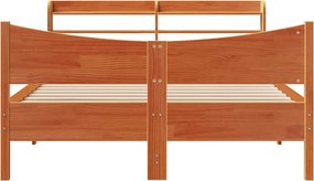 Rám postele s čelem voskově hnědý 150 x 200 cm masivní borovice 3307043