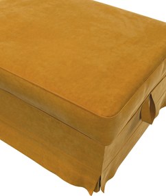Potah na podnožku Ektorp Bromma barva žlutá látka lesklé, sametová