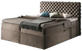 Expedo Čalouněná postel boxspring MARCH + topper, 200x200, riviera 16