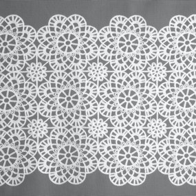 ZÁCLONA NA KROUŽCÍCH AFRODYTA 140X250 CM CM BÍLÁ