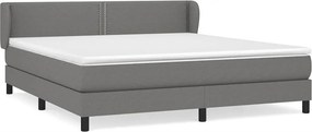 Box spring postel s matrací tmavě šedá 180x200 cm textil 3126182