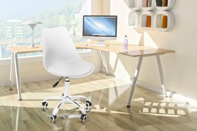 Bestent Kancelářská židle bílá skandinávsky styl BASIC