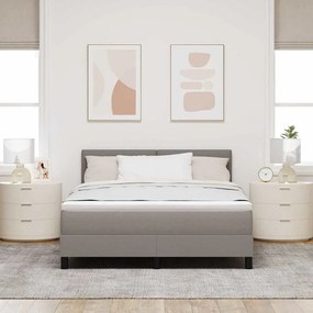 Postel s boxspringem s čelo Taupe 140 x 200 cm textil 3338696