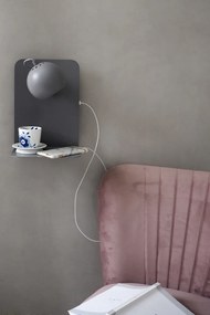 FRANDSEN - Nástěnná lampa Ball s USB, matná světle šedá