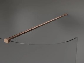 Mexen Kioto, sprchová zástěna Walk-In 80 x 200 cm, 8mm čiré sklo, měděný matný profil, 800-080-101-65-06