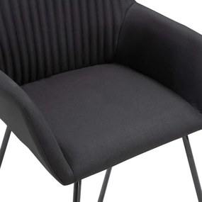 Jídelní židle 2 ks černé textil 249813