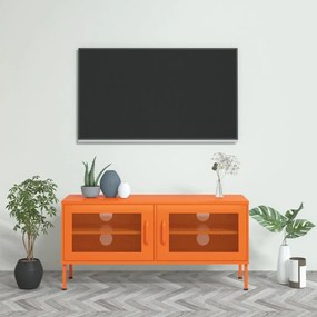 TV skříňka oranžová 105 x 35 x 50 cm ocel