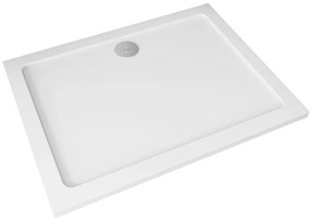 Cerano Piato, obdélníková sprchová vanička z litého mramoru 100x80x3 cm, bílá, CER-CER-GSR8010