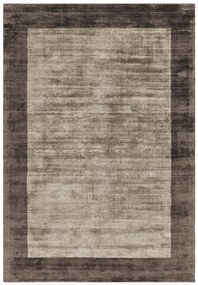 Hnědý  koberec Ife Border Choco Mocha Rozměry: 160x160 cm