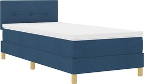 Postel s boxspringem s polštářem Modrá 90 x 200 cm textil 3338894