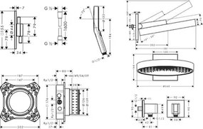 Hansgrohe  - Sprchový set s baterií pod omítku | s tělesem | průměr 36