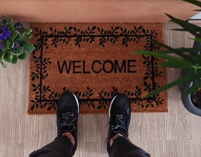 Bestent Vstupní čistící rohož PVC a Kokos 40x60cm Welcome Black