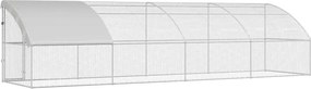 Klec na kuřata 4 ks Stříbrná 800 x 200 x 200 cm Ocel a PE 3368324