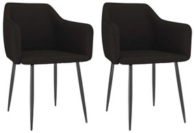 Jídelní židle 2 ks černé textil,  323120