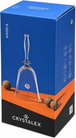 Crystalex Skleněný zvonek Angela 18 cm