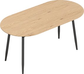 HOMCOM jídelní stůl Roztažný jídelní stůl o rozměrech 120–160 x 80 cm pro 4–6 osob s venkovským stylem kuchyně, jídelny a dubu