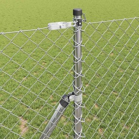 Oplocení na řetězcích se upevňuje na zem 10 x 1,4 m Stříbrná 3351127