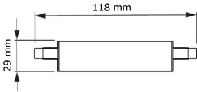 Philips D14-100W-R7S Stmívatelný LED světelný zdroj Philips R7s 118mm 14W
