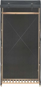 Šatní skříň šedá 79 x 40 x 170 cm textil 248193