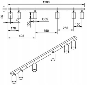 LED Bodové svítidlo ANGIE 6xGU10/6W/230V bílá