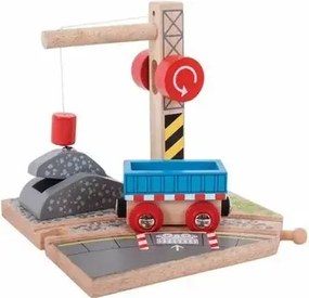 Bigjigs Rail Jeřáb se štěrkem / od 3 let