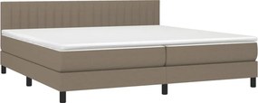 Box spring postel s matrací taupe 200x200 cm textil 3140245