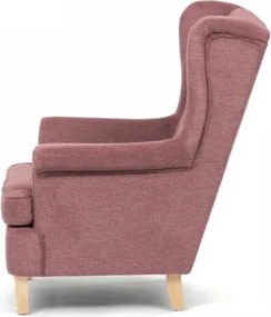 Křeslo ušák růžová látka AK-388 PINK2