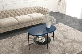 Moderní konferenční stolek Dancan ARENA / černá podnož + tmavě modrá a černá deska