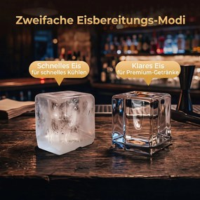 Costway Stroj na ledové kostky Stroj na led s 2 režimy 24 H časovač a režim