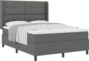 Postel s boxspringem s polštářem Tmavě šedá 190 x 140 cm textil 3341638