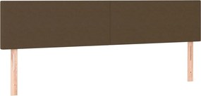 Box spring postel s matrací tmavě hnědá 200x200 cm textil 3139924