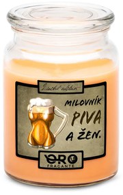 Svíčka Milovník piva a žen (Vůně svíčky: Tropické ovoce)